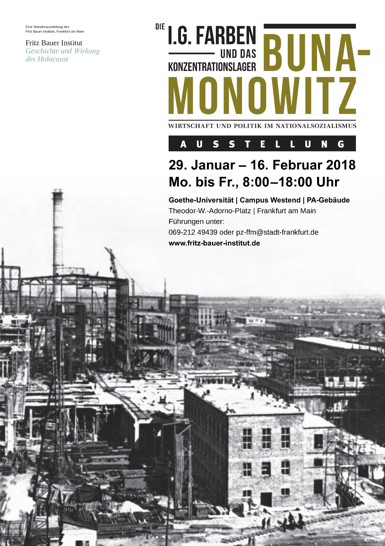 FÄLLT AUS: Ausstellung: Die I.G. Farben und das KZ Buna-Monowitz ...