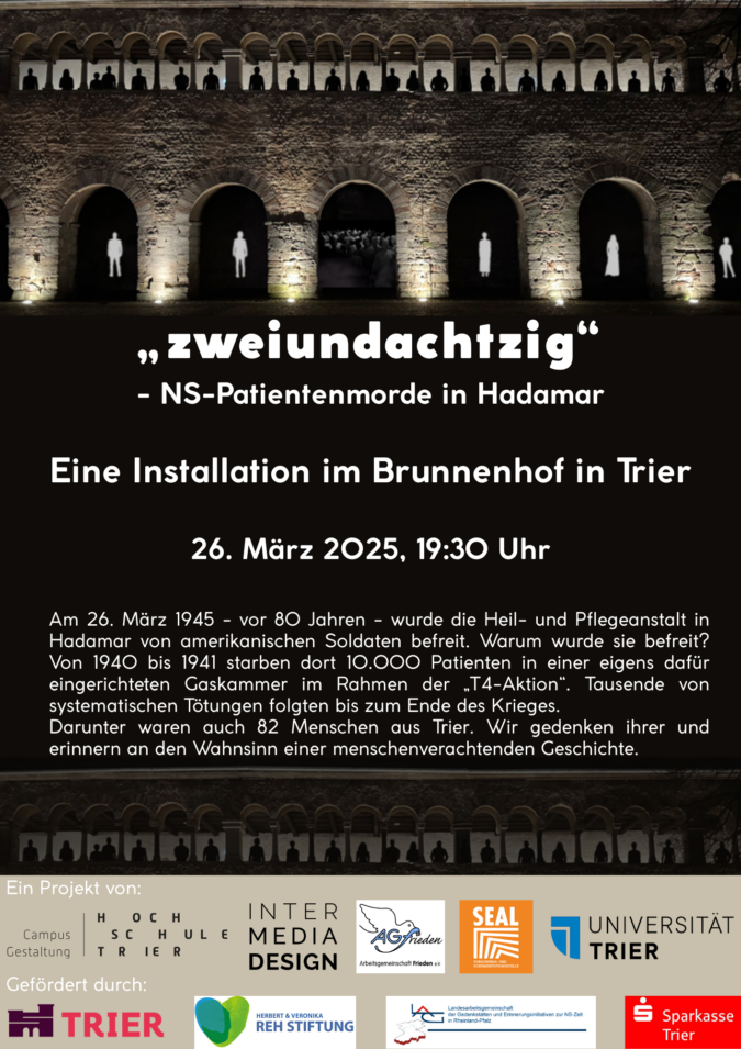 „zweiundachtzig“ – NS-Patientenmorde in Hadamar – Installation im ...